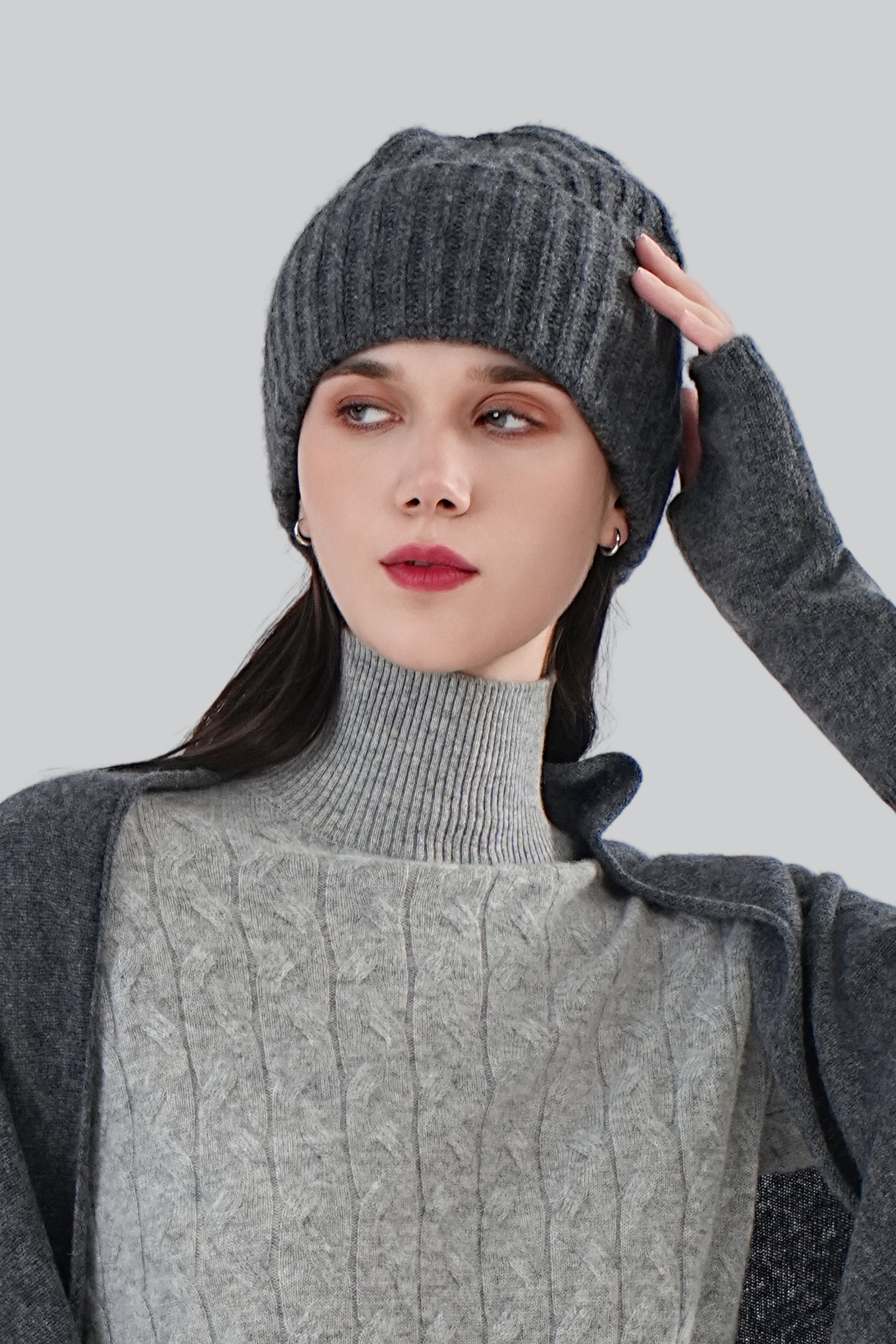 Cashmere 5Guage 4Ply Rib Beanie – uscashmere